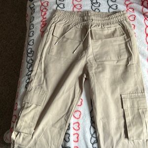 Boohoo | Pants | Elastic Waist Slim Multi Pocket Popper Cargo | Poshmark